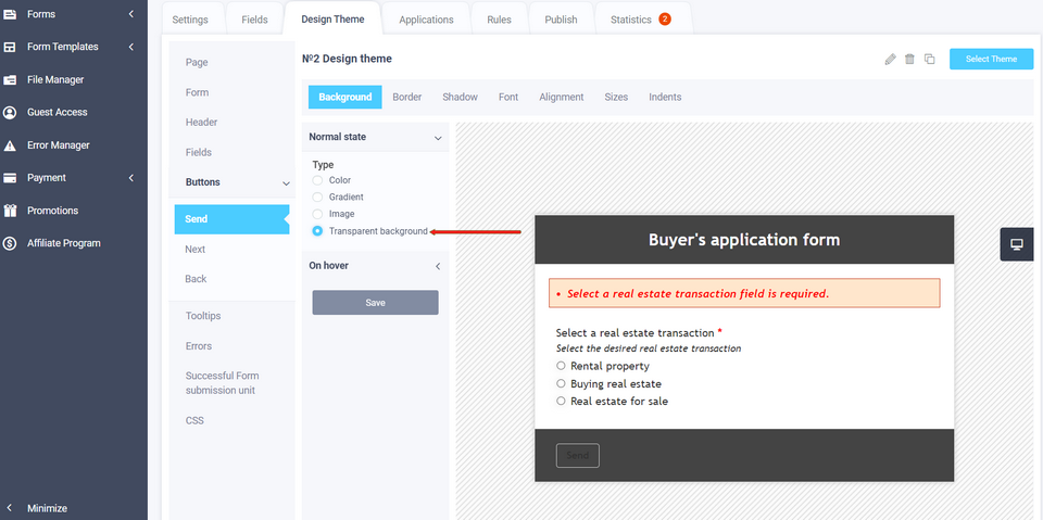 Buttons - FormDesigned Knowledge Base