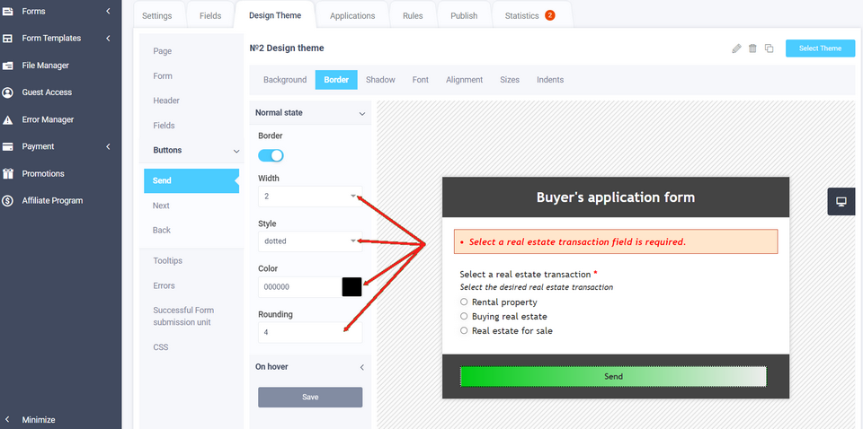 Buttons - FormDesigned Knowledge Base