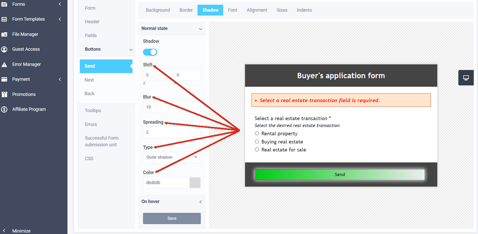 Buttons - FormDesigned Knowledge Base
