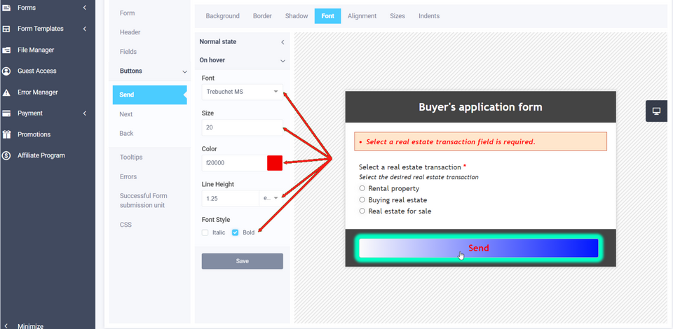 Buttons - FormDesigned Knowledge Base