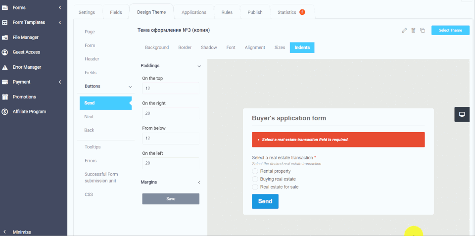 Buttons - FormDesigned Knowledge Base
